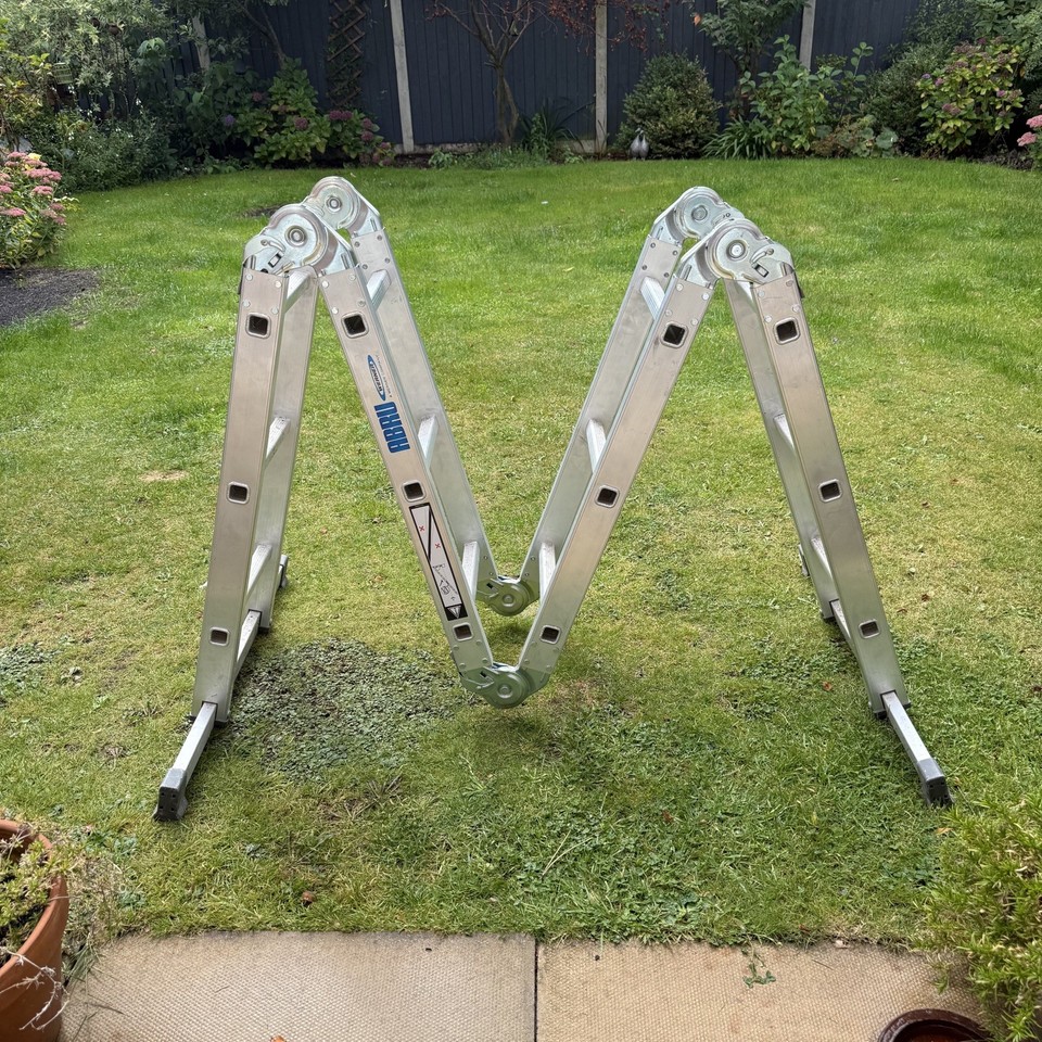 ABRU 10 Way Multi-Purpose Combination Ladder, STRONG Aluminium Compact ...