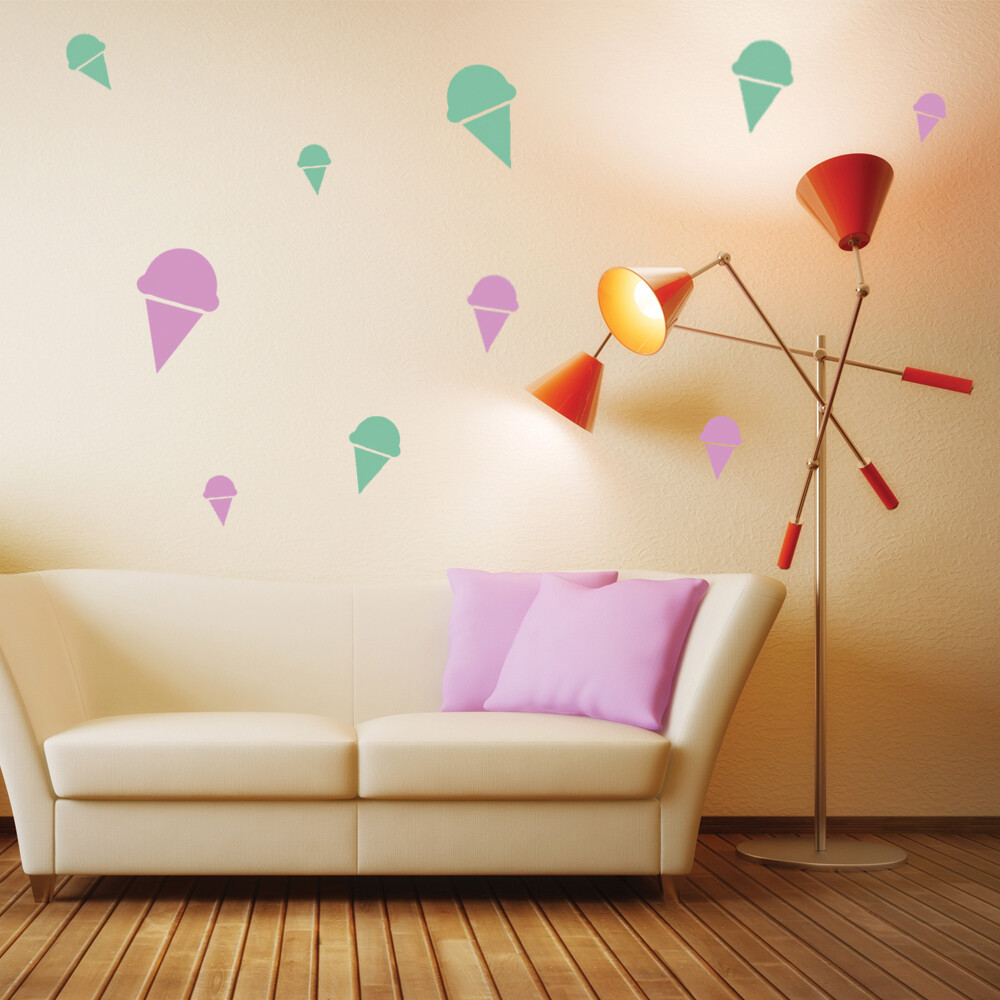 Ice Cream Cone Food Drink Wall Sticker Pack WS-33248 | eBay UK