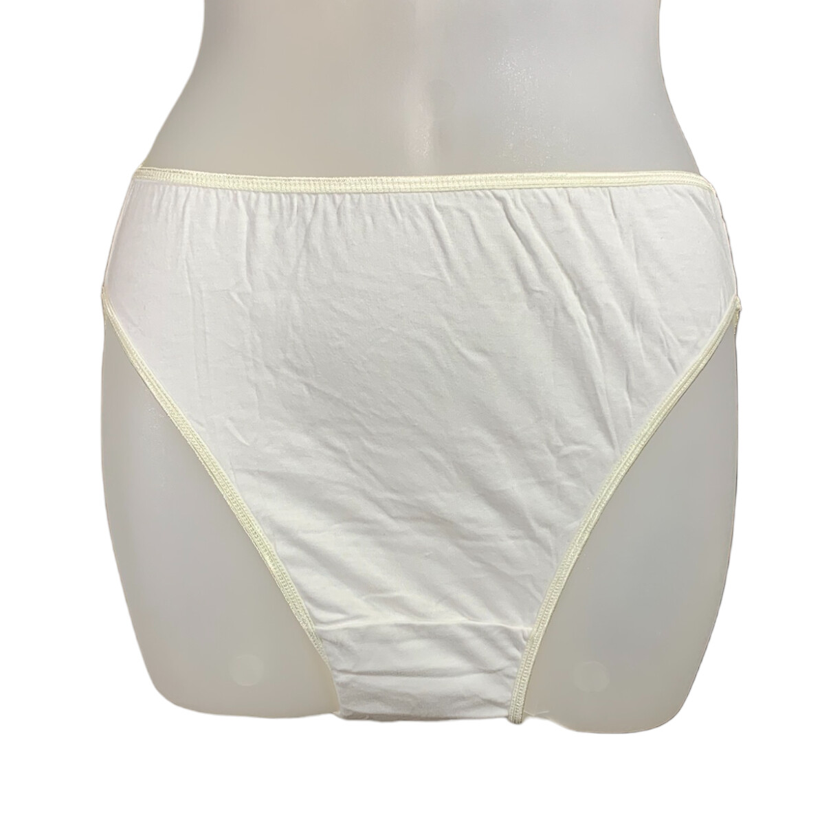 Barely Breezies S 3 Combed Cotton High Cut Brief Panties Ultimair Ivory