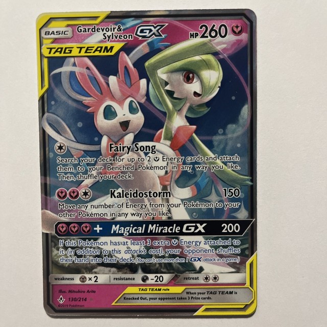 Pokémon TCG Gardevoir & Sylveon Tag Team GX Unbroken Bonds 130/214 Holo ...