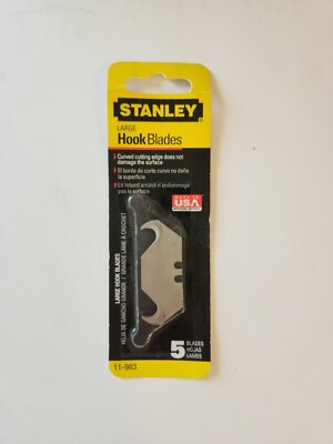 Stanley Large Hook Blades 11-983 Curved New In Package 5 Razor Blades ...