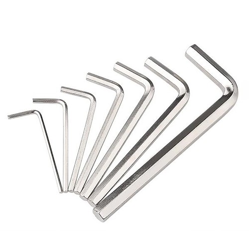 1.5mm-14mm L-shaped Allen Key Flat Head L-Keys Hex Wrench CR-V Nickel ...