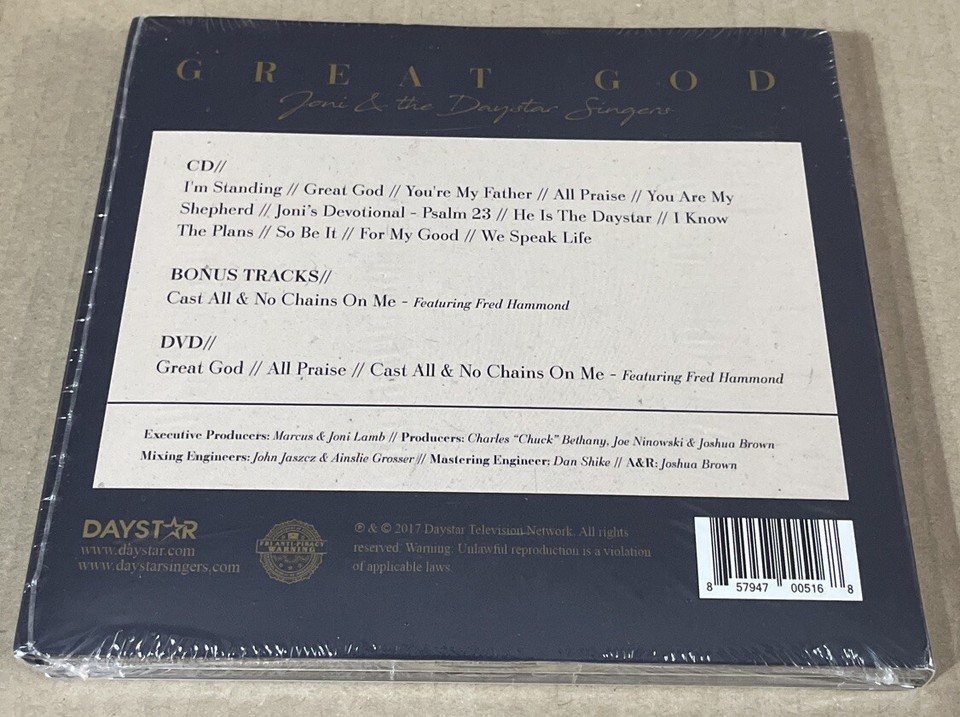 Great God by Joni & The Daystar Singers 2-Disc CD & DVD Set 2017 ...