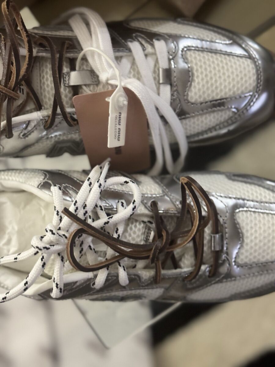 New Balance X Miu Miu 530 SL metallic leather and mesh New Balance X Miu Miu 530 SL metallic leather and mesh