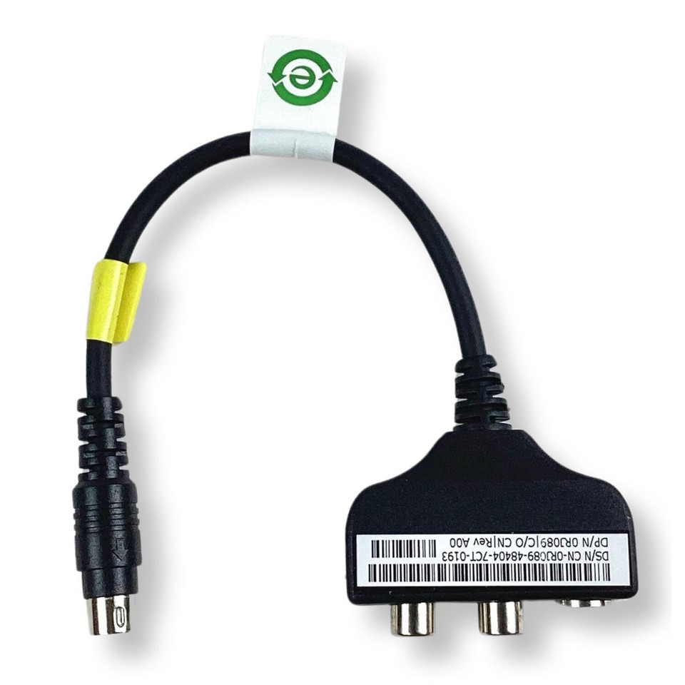 Lot Of 4 Dell S-Video TV-Out Digital Audio Cable Adapter Black RJ089 ...