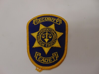 LAW ENFORCEMENT PATCH POLICE OLDER ORIGINAL SECURITY CADET PROTECTION ...