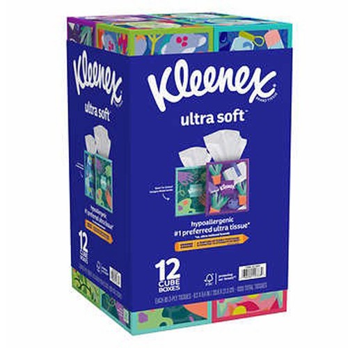 Kleenex Ultra Soft Facial Tissue, 3-Ply, 85-count, 12-pack | eBay