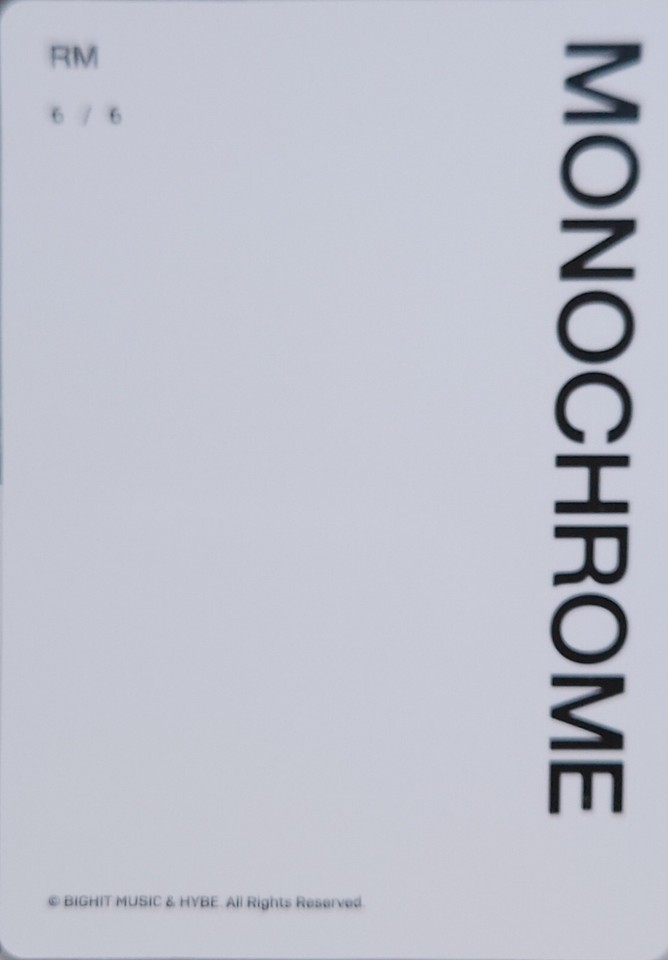 BTS Mini Photocard POP-UP : MONOCHROME MNCR 2024 MD in seoul | eBay