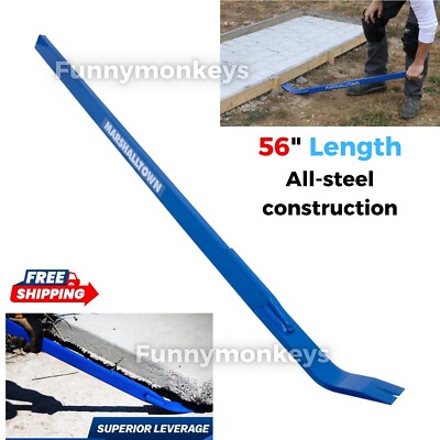 Heavy Duty 56” Steel Pry Bar Demolition Tool for Moving Rock/Heavy ...