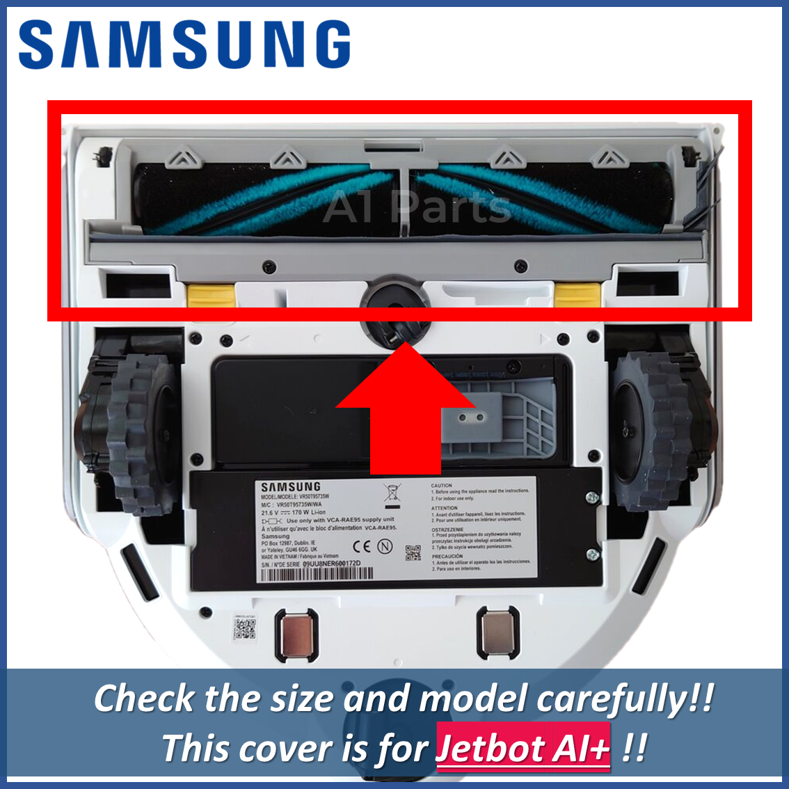 NEW SAMSUNG GENUINE OEM Parts Jet Bot AI+ Drum Brush Cover VR50T95735W ...
