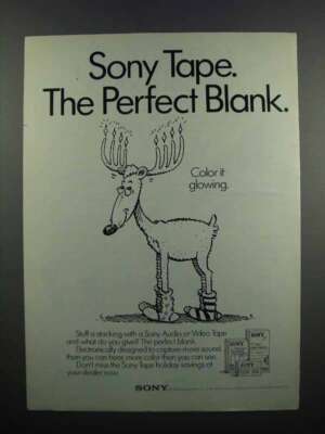 1983 Sony Audio and Video Tape Ad - Perfect Blank | eBay