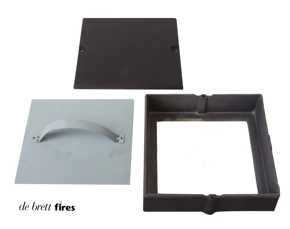 9 x 9 Enamel Gloss Black Soot Door Box Chimney Inspection Hatch Cast ...