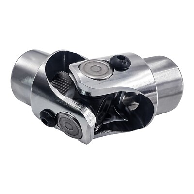 3/4" 36 Spline X 3/4" DD Steering Universal Joint Chrome Single U Joint ...