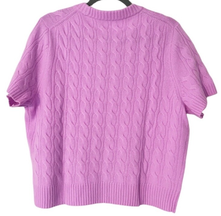 J. Crew Women’s XL Cashmere Cable Knit T Shirt Sweater Pink Corpcore ...