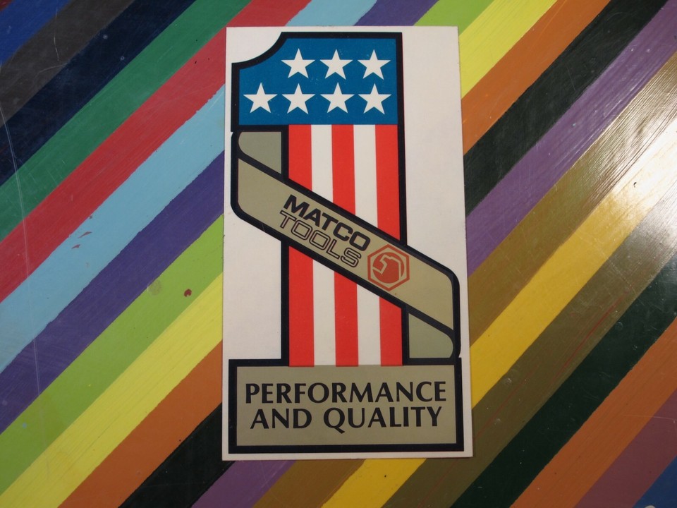 vtg 1980s 1990s Tool brand sticker - Matco Mac work Americana | eBay