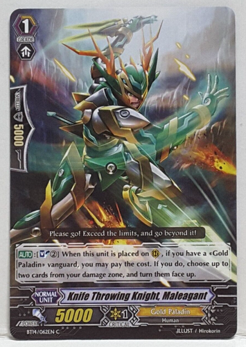 Bushiroad Cardfight Vanguard Maleagant BT14/062EN C Doré Paladin | eBay