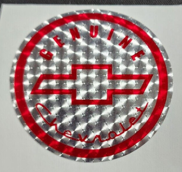 Chevy Chevrolet Genuine Circle Logo die cut decal Lowrider Vicla Chrome ...
