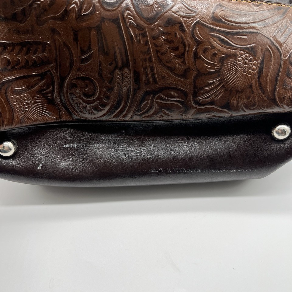 Western Vintage MC Marc Chantal Dark Brown Black Leather Purse Buckle ...