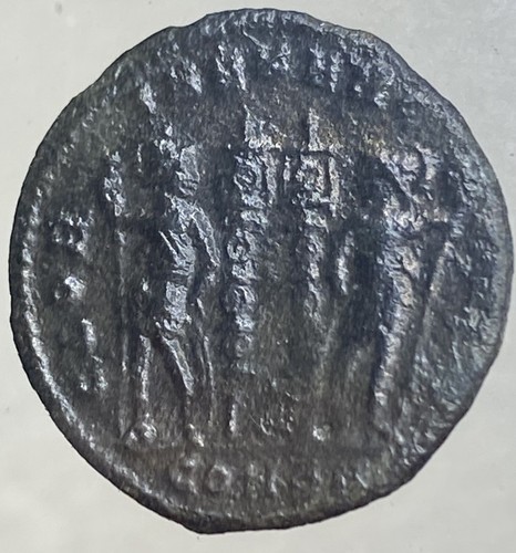 Two Roman Soldiers Constantine The Great Roman Coin 330-336AD Gloria ...