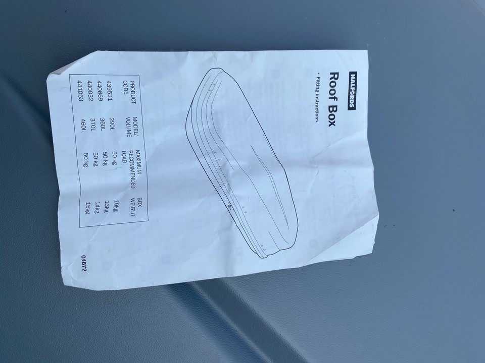 Lockable large grey Halfords roof box. Used | eBay UK