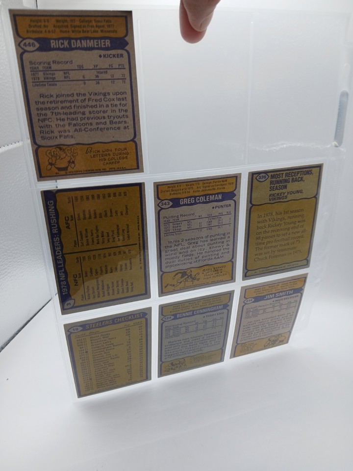 7 Card Lot 1979 TOPPS NFL Football Cards Walter Payton Earl Campbell ...