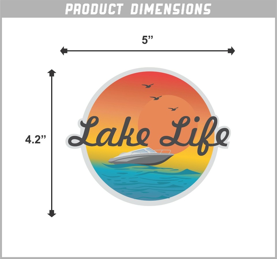 Lake Life Window or Bumper Sticker Decal 5 Inch | eBay