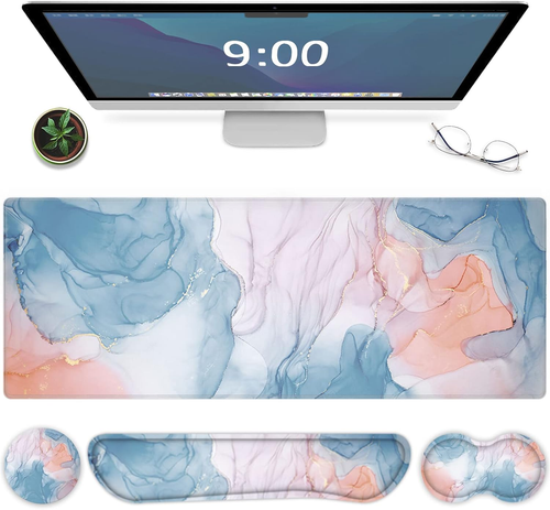 Keyboard XL Mouse Pad Set,4-In-1 Large Gaming Mouse Pads +Ergonomic ...