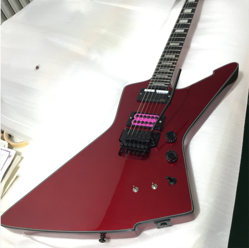 Hot Sale Explore Electric Bass Guitar Metallic Red 24 Frets Ebony ...