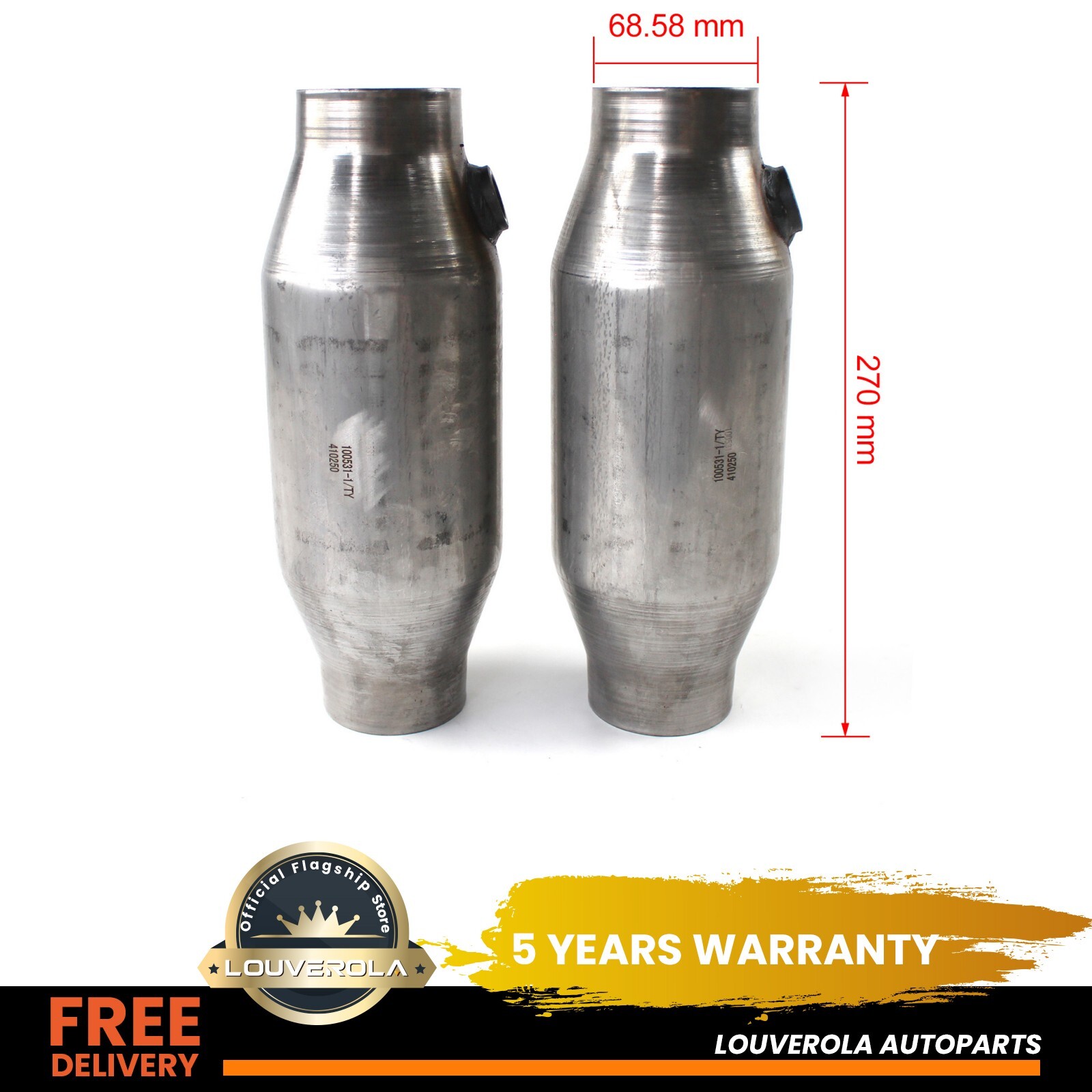 NEW Universal High Flow Performance Catalytic Converter Racing ️410250 ...