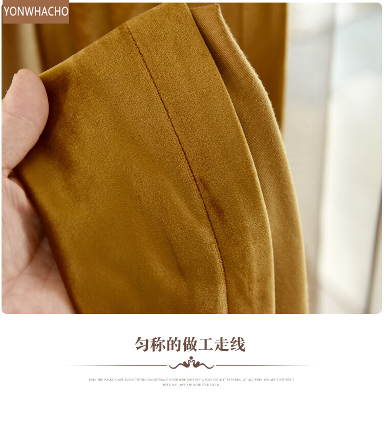 European high-end court velvet gold cloth blackout curtain valance ...