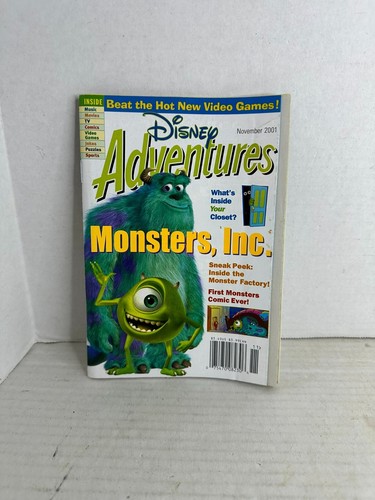 Disney Adventures Magazine Nov 2001 Monster's Inc. / First Monsters ...