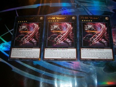3x K9-00 "Hound" 1st Edition Rare JUSH-EN036 Yu-Gi-Oh! | eBay