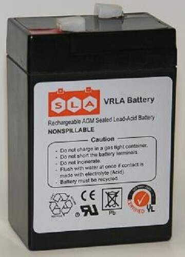 6V 6 Volt 5Ah Rechargeable Sealed Lead Acid Battery Replaces 4.5Ah 4Ah ...