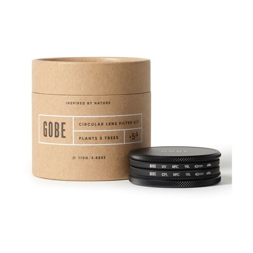 GOBE THE DUET 43mm UV CIRCULAR POLARIZING ND8 ND1000 LENS FILTER KIT (2 ...