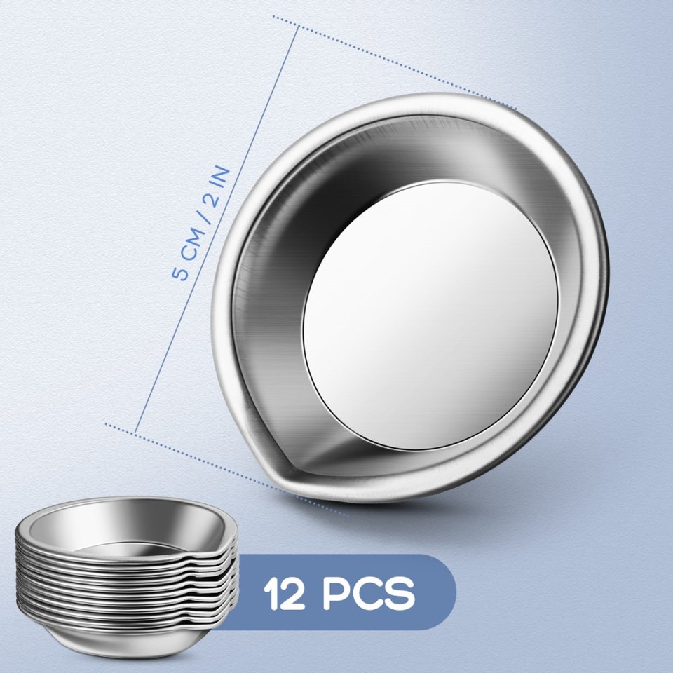 12Pcs paint mixing tray palette Stainless Steel Dipping Sauce Cups DIY ...