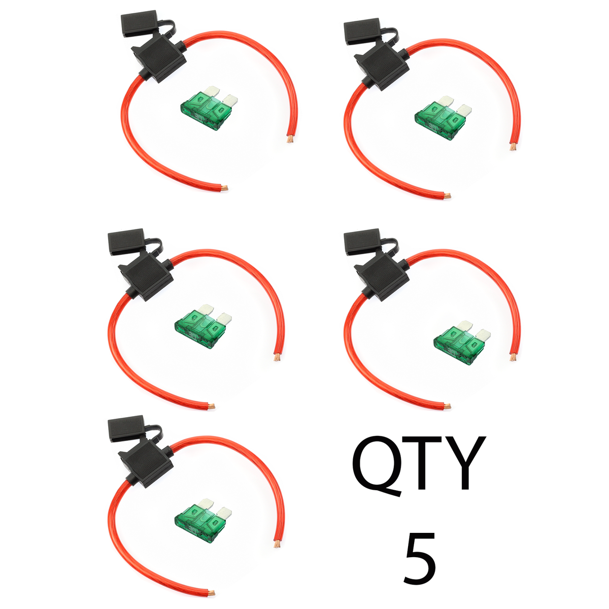 10 Gauges Car Audio & Video Fuses And Fuse Holders 5-Pack 10 Gauge In ...