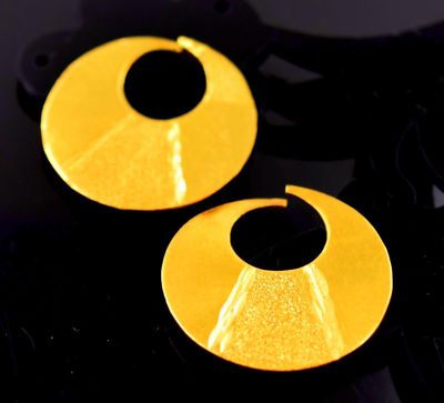 HANDMADE 22 CARAT YELLOW GOLD MURKI MURKIYA EARRING HOOP PAIR DESIGH | eBay
