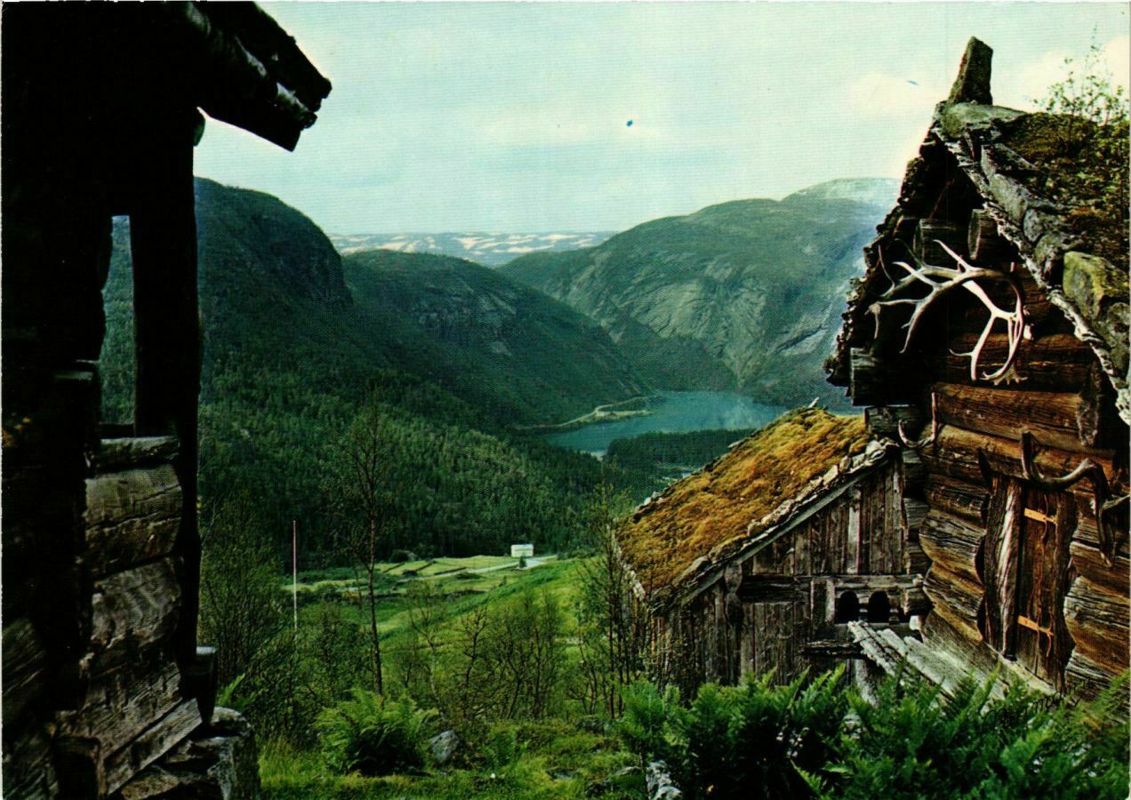 CPA AK View from Huldreheimen museum,Bykle,Setesdal valley NORWAY ...