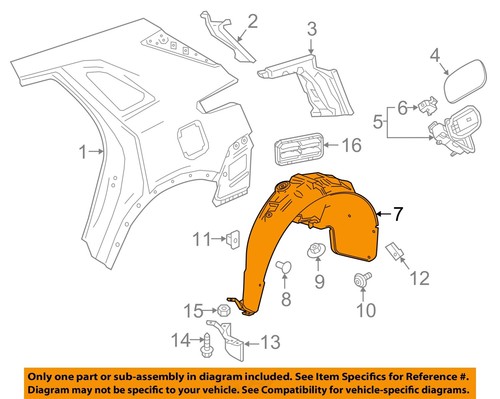 GM OEM 17-23 XT5 Quarter Panel Components-Wheelhouse Liner 84182801 | eBay