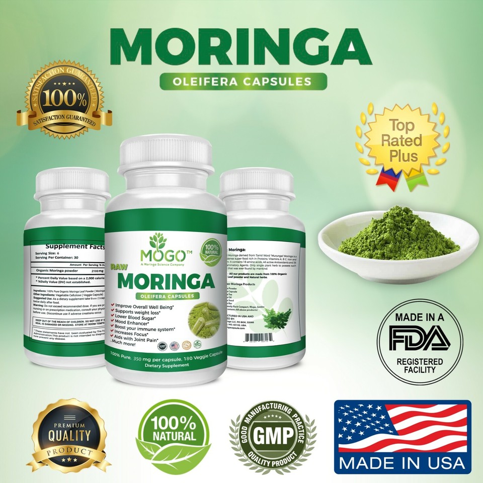 Organic Moringa Powder 1-10 LB |Antioxidant Rich,Weight Loss,Raw ...