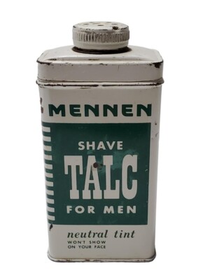 Mennen Shave Talc For Men Neutral Tint Vintage Empty Tin 5163 | eBay
