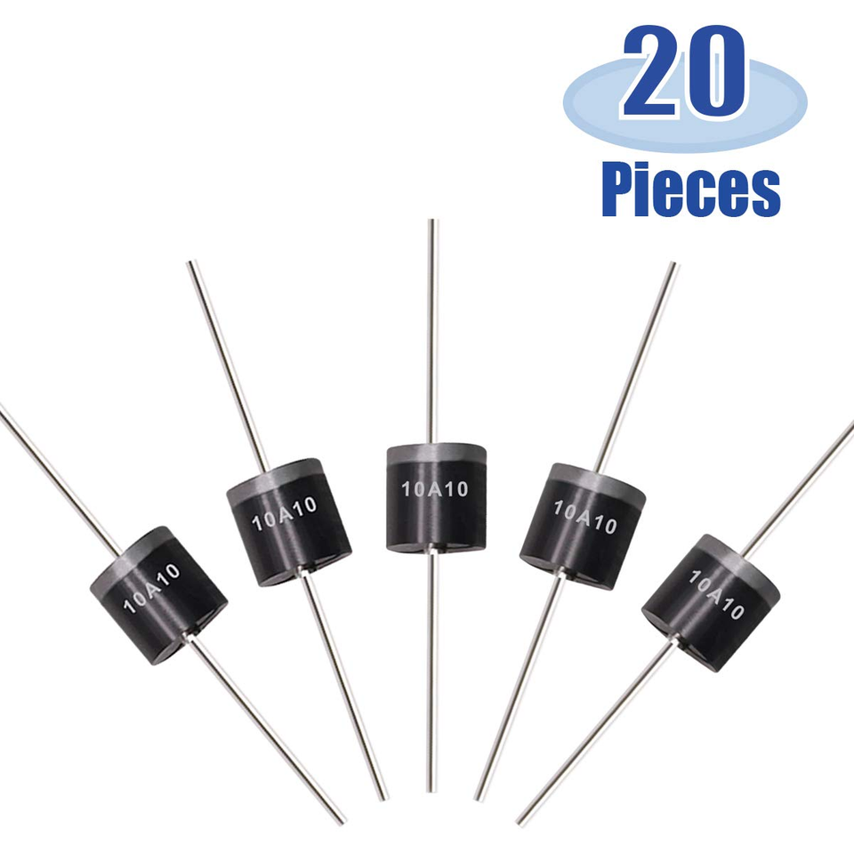 20 Pcs 6A10, 10A10, 20A10 Rectifier Diode Kit 1000 Volt Electronic ...
