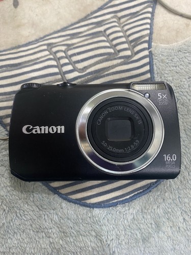 CANON POWERSHOT A3350 IS 16MP Black Good Condition Pocket Digital ...