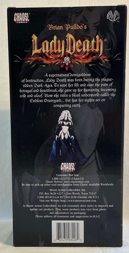 Chaos Moore Collectibles Brian Pulido's Lady Death 12” Figure Black ...