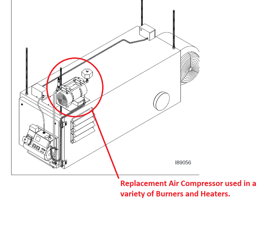Replacement Clean Burn Waste Oil Burner Air Compressor. Replaces Lanair ...