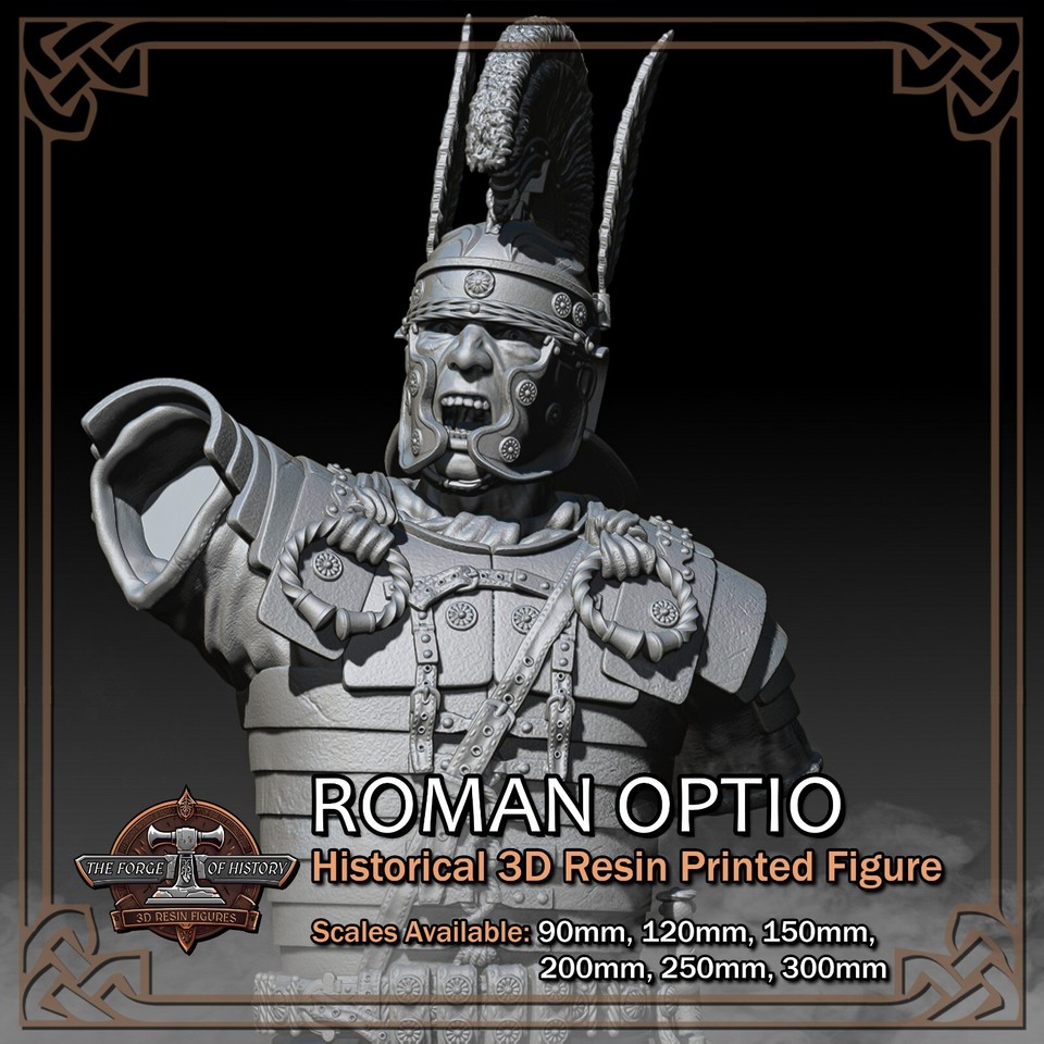 Roman Empire Optio - Scale 1/18 to 1/6 - 3D Resin Printed Figure Model ...
