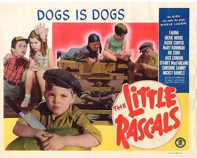 OUR GANG THE LITTLE RASCALS DOGS IS DOGS RE1951 ORIG 11X14 LOBBY CARD ...