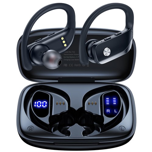 Wireless Earbuds Bluetooth Headphones 48hrs Play Back Sport Earphones ...