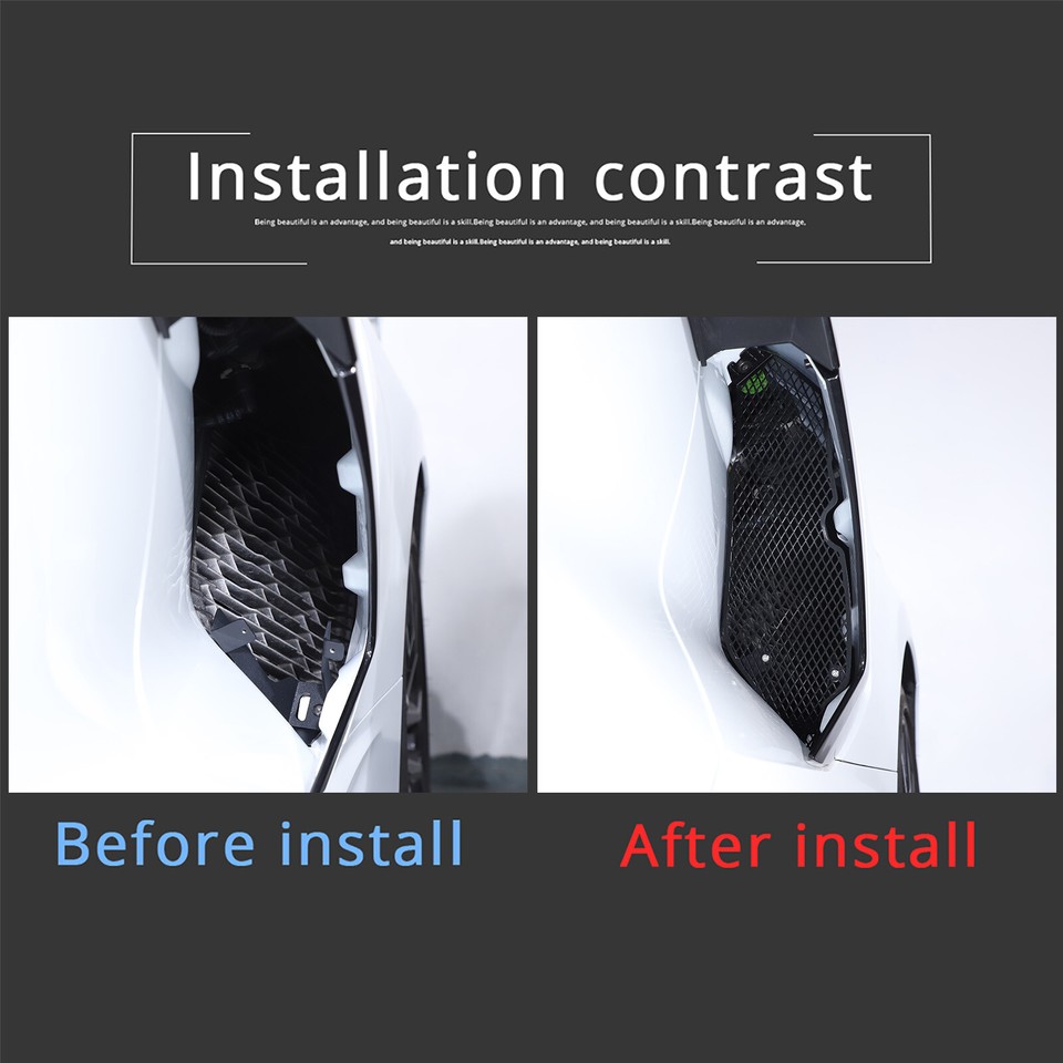 For Corvette C8 Side Intake Mesh Grille Insert Guards 2020-2025 ...