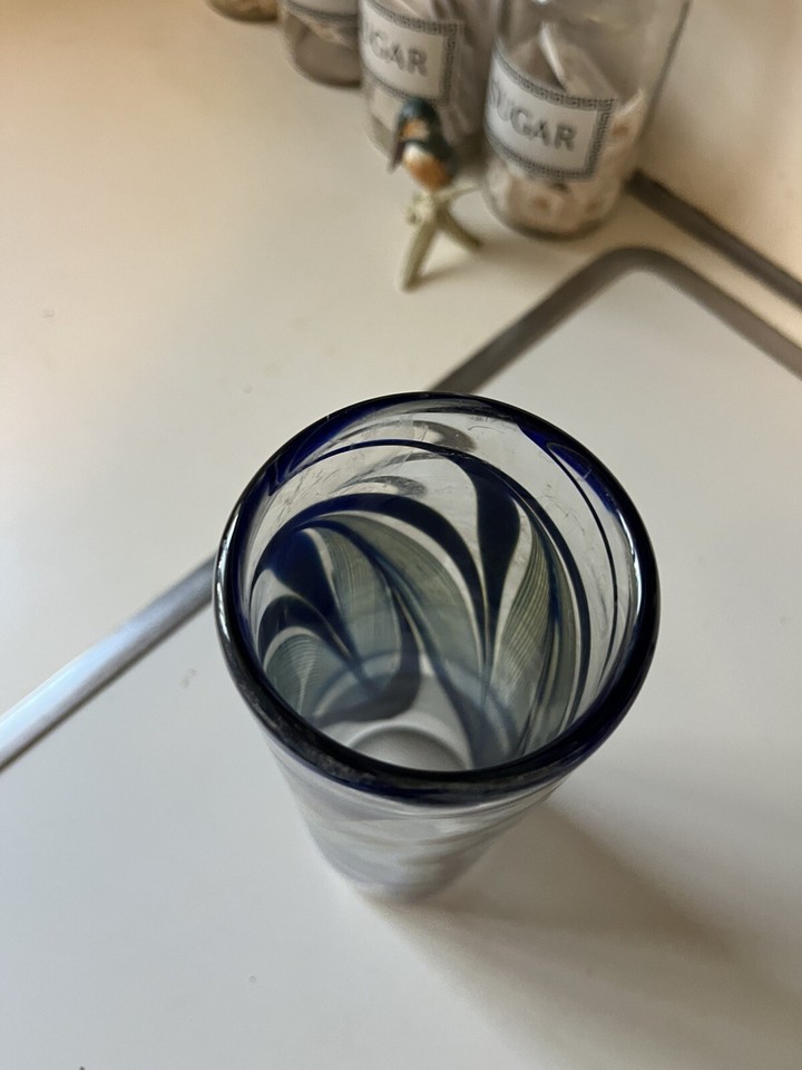 Randy Strong 1977 Art Glass, Feather Pulled Vase | eBay